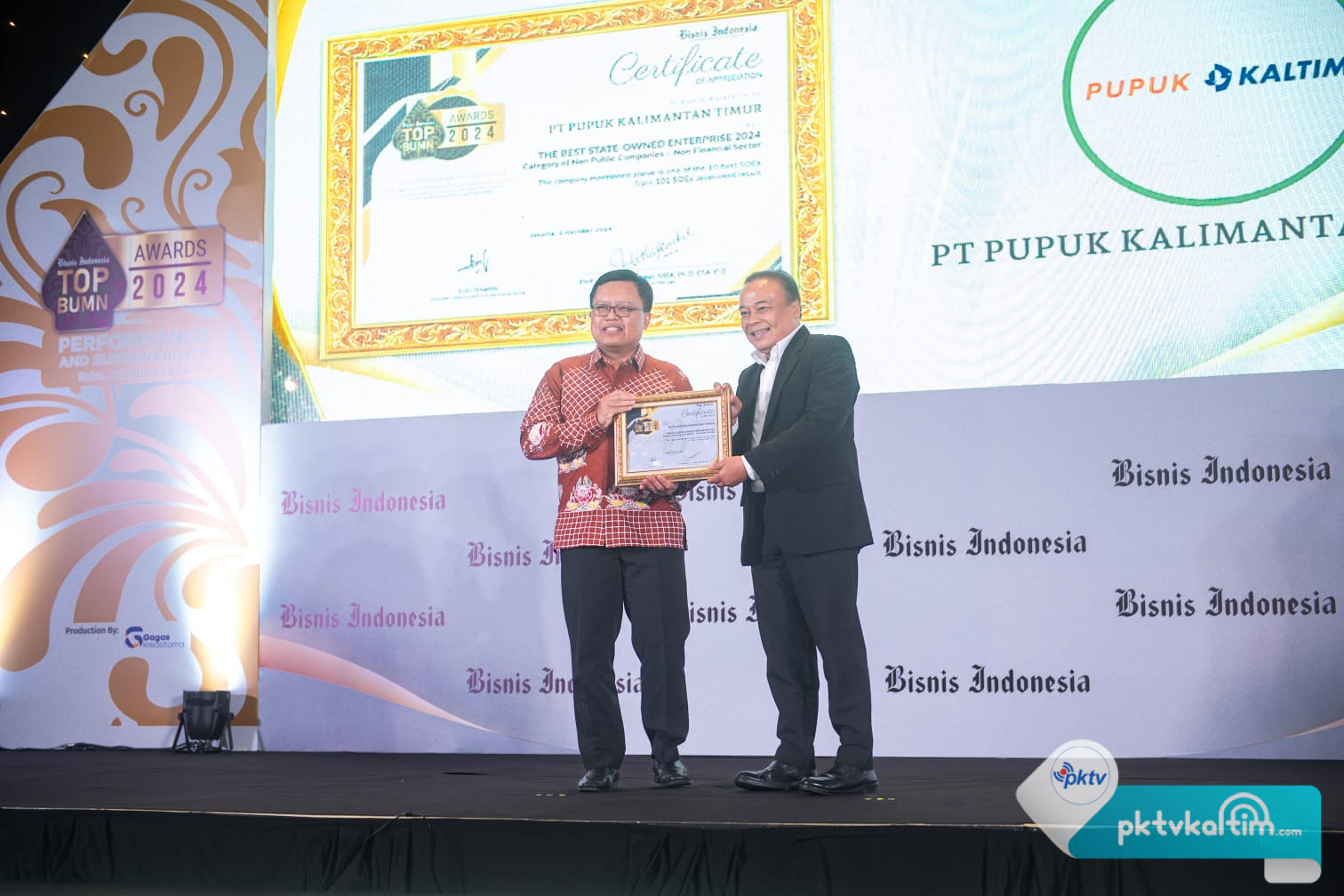 PKTV Kaltim - Jadi Role Model Sektor Petrokimia, Pupuk Kaltim Raih The ...