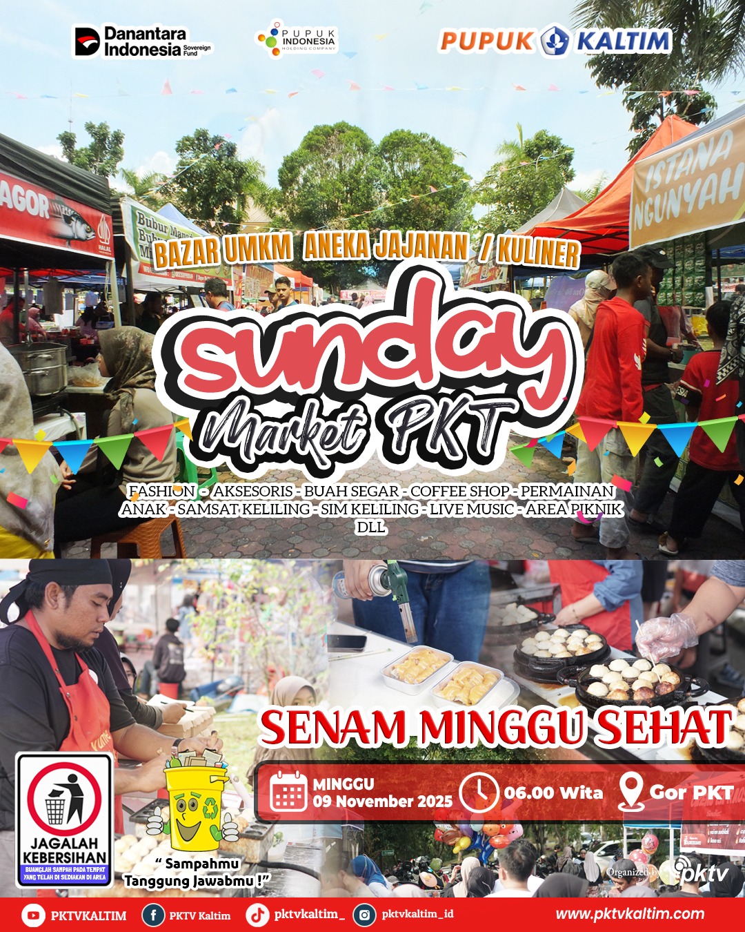 PKTV Kaltim - Yuk Merapat ke Sunday Market Pupuk Kaltim Besok Pagi ...